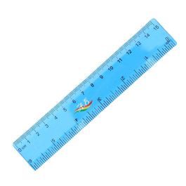 Full Color Custom Translucent Plastic Ruler - 6"