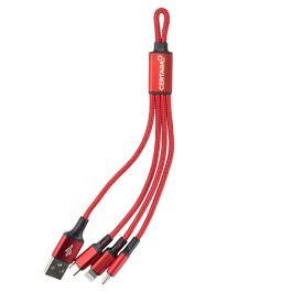 Custom 3-in-1 Braided Loop Charging Cable