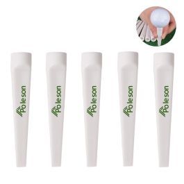 Custom Reusable Plastic Flat Golf Tees - 5 Pack