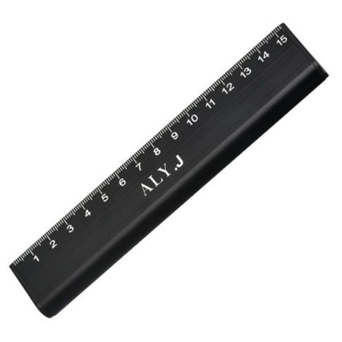Custom 3-in-1 Aluminum Drafting Tool Cutting Ruler - 6''