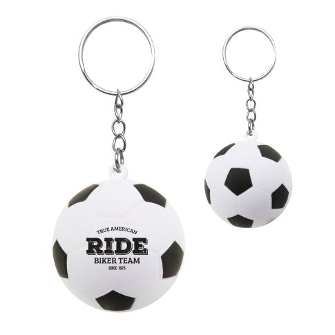 Custom Soccer Ball Stress Ball w/ Keychain