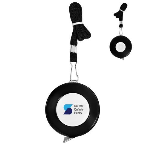 Full Color Custom Retractable Tape Measure w/ Lanyard - 6'