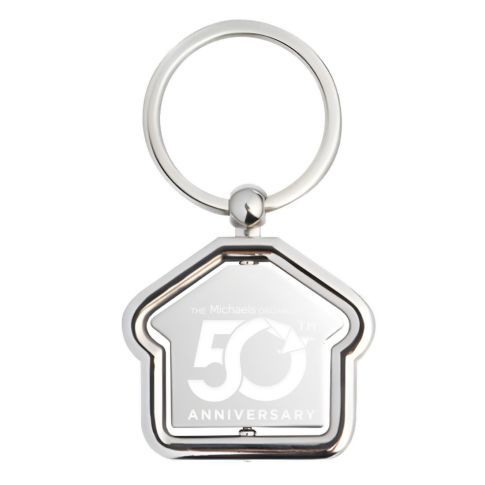Custom Spinning House Shaped Keychain