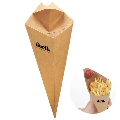 Custom Disposable French Fries Paper Cone