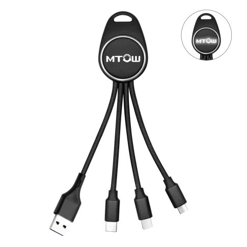 Custom 3-in-1 Light Up Logo Charging Cable