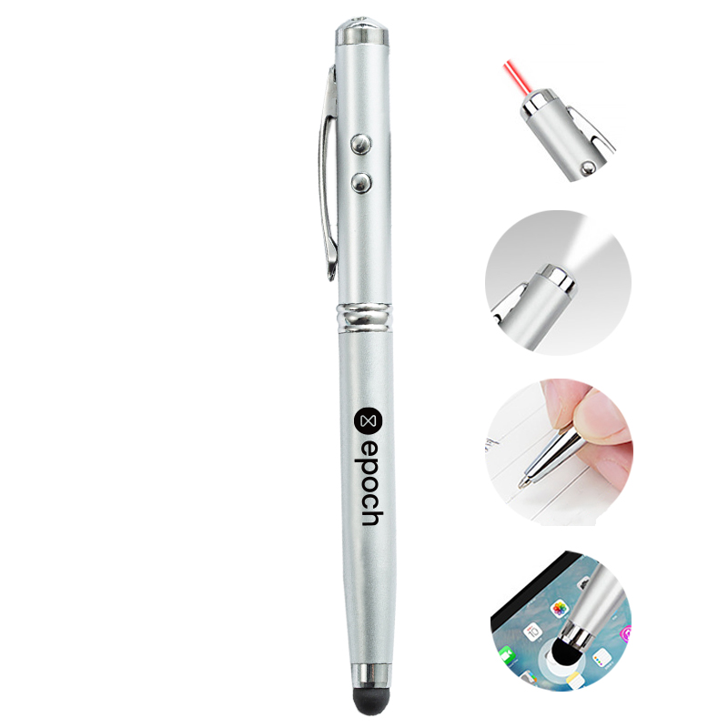 Custom 4-in-1 LED Laser Pointer Stylus Ballpoint Pen