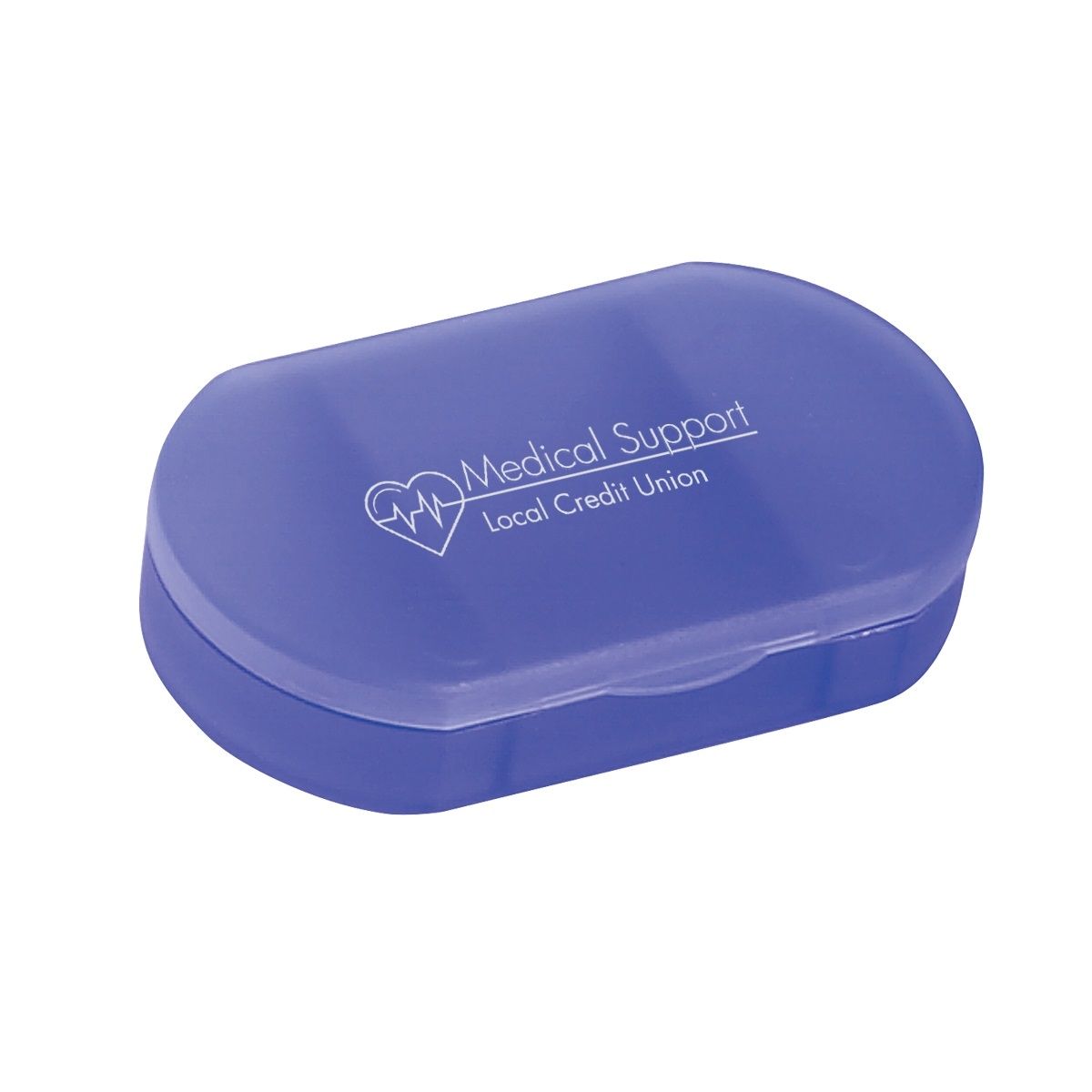 Custom 3-Compartment Oval Pill Box