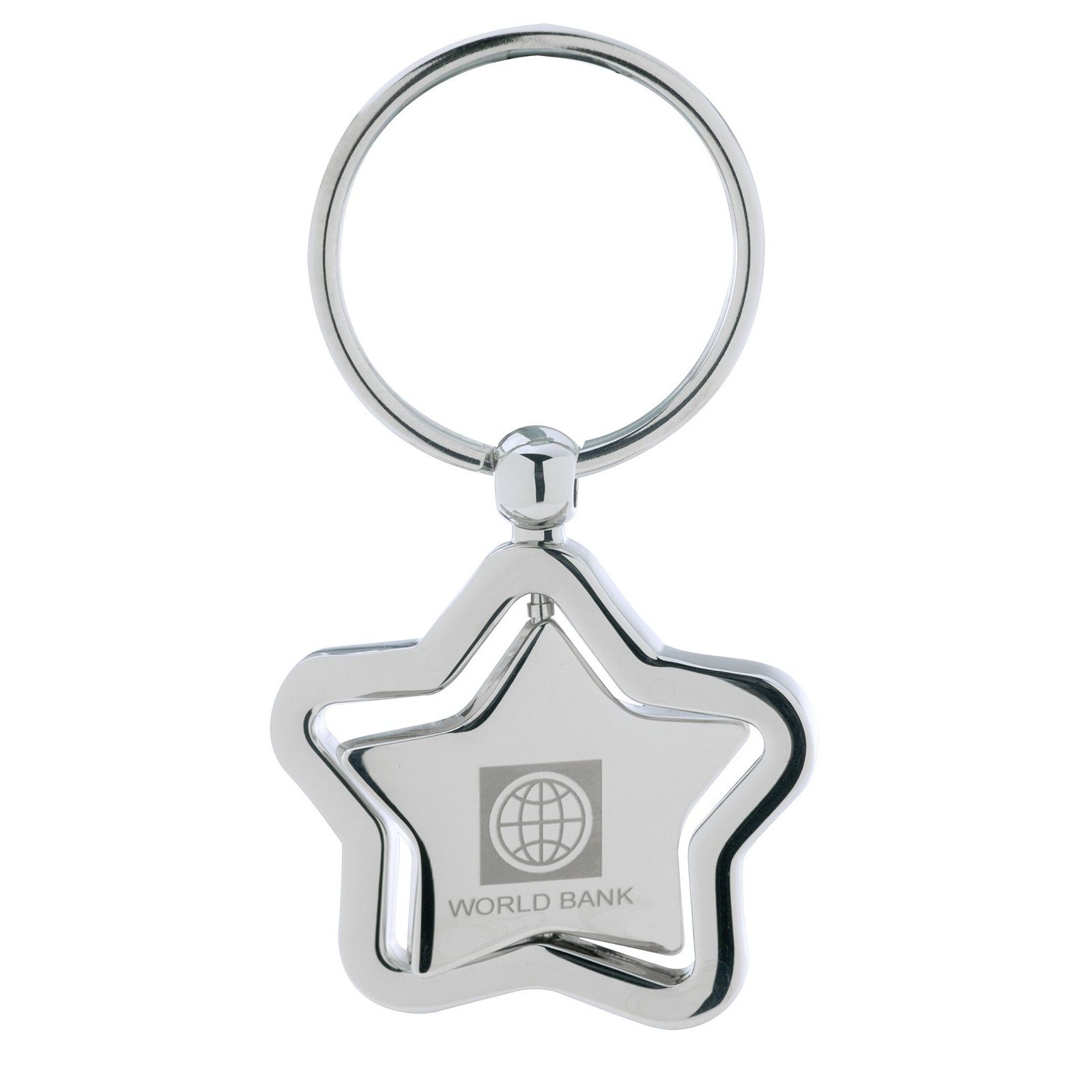Customized Spinning Star Keychain