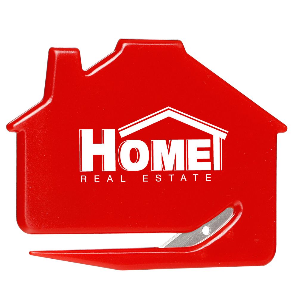 Full Color Custom House Shaped Letter Slitter - Opaque